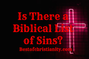 Is There a Biblical List of Sins